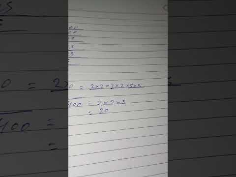 square root of 400 in prime factorisation method