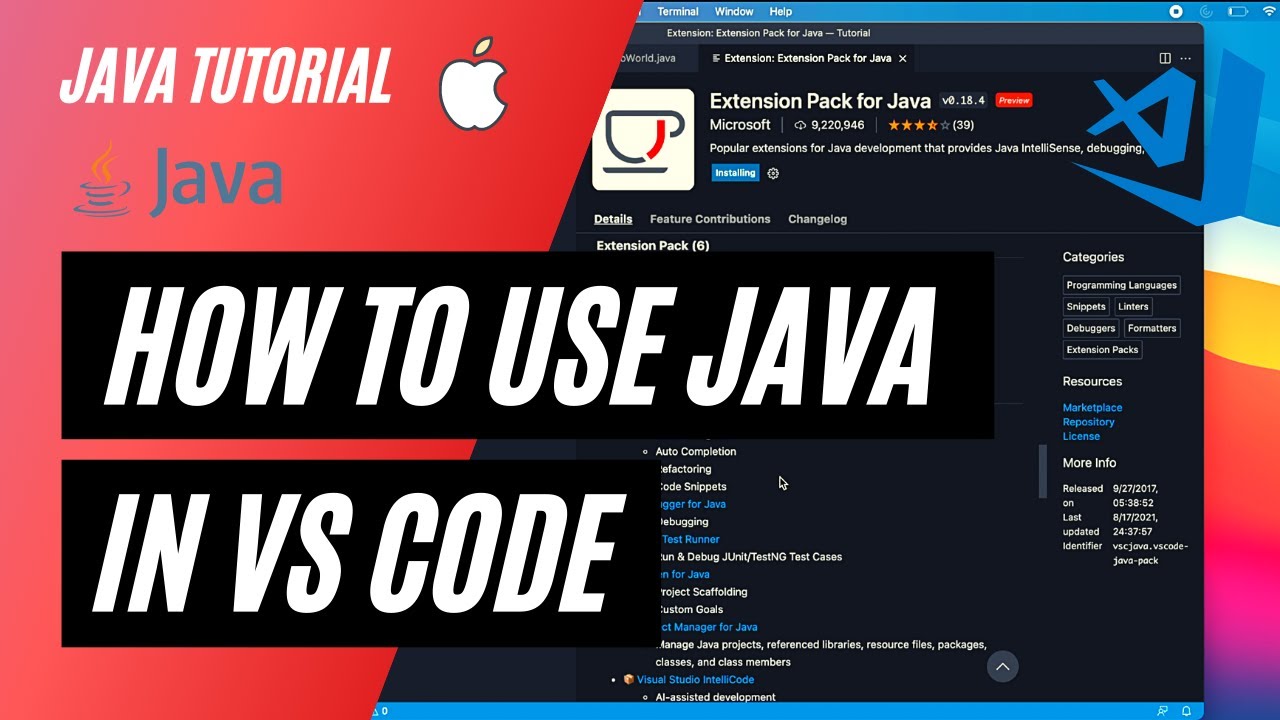 HOW TO USE JAVA IN VISUAL STUDIO CODE (MAC TUTORIAL) AND HELLOWORLD!