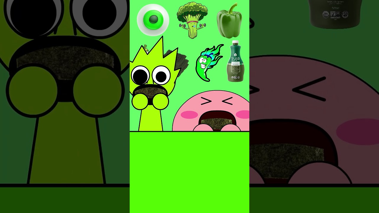 KIRBY VS OWAKCX INCREDIBOX SPRUNKI - RANDOM GREEN EMOTICON MUKBANG