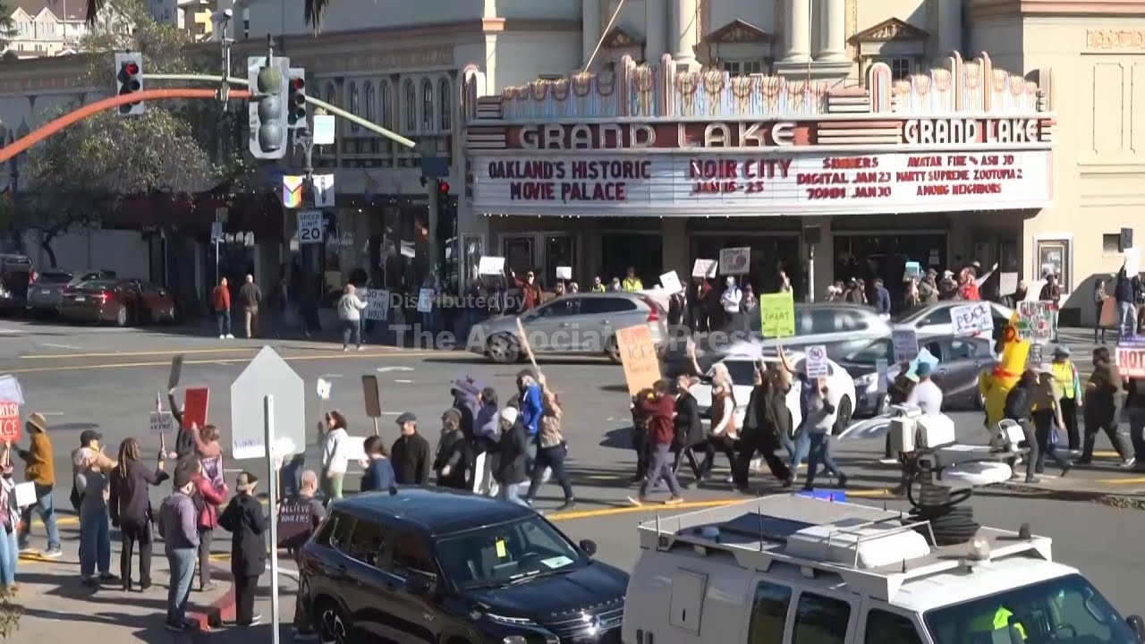 Oakland demonstrators join nationwide ‘ICE Out for Good’ protests in California