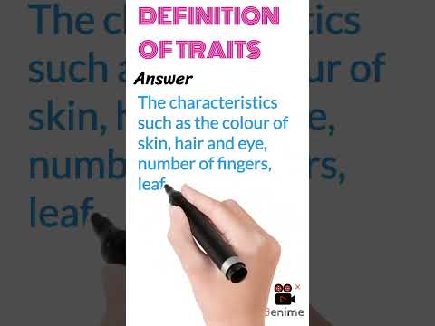 Simple Definition of traits | Biology | define traits