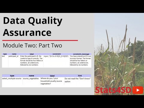 Data Management: Data Quality Assurance