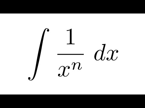 Integral of 1/x^n - Integrals ForYou