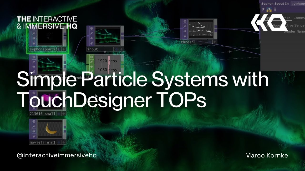 Simple Particle Systems with TouchDesigner TOPs