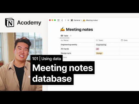 How to build a meeting notes database