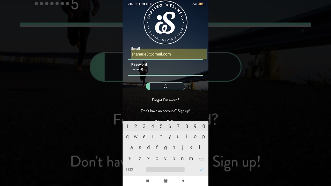 shalibo wellness app read fitness activity request
