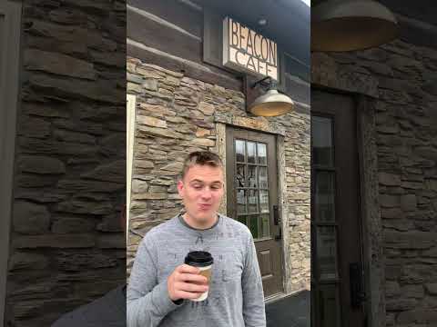 MAPLE BUTTER BREVE AT THE “BEACON CAFE!” #shorts #cafe #breve #coffee #amishcountry
