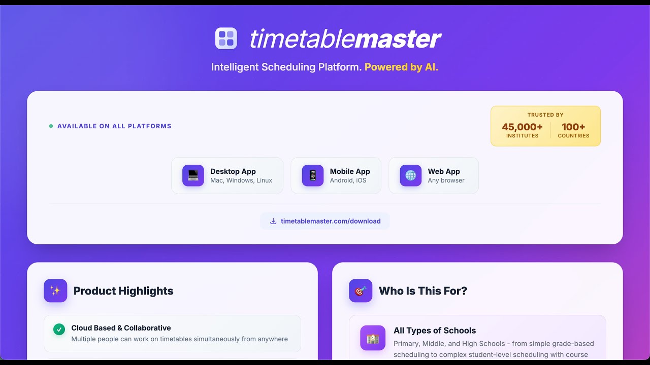 School Timetable Software Tutorial - Create Perfect Schedules in Minutes | TimetableMaster