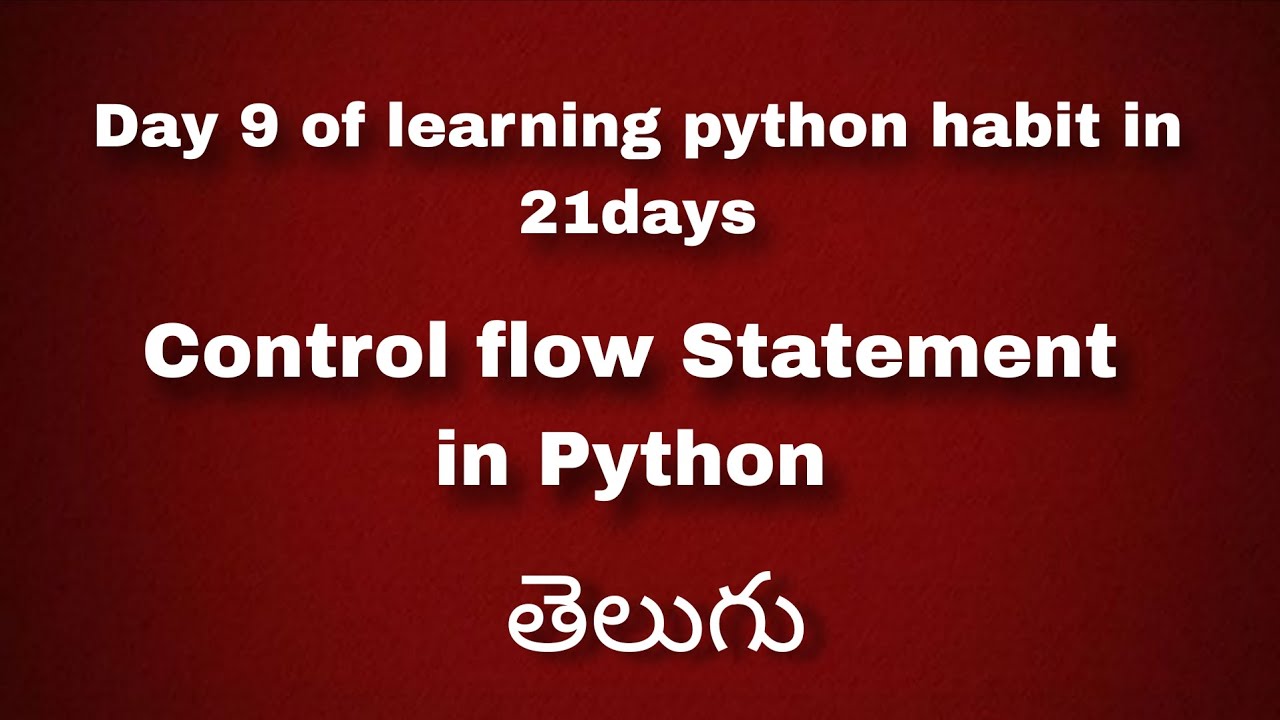 Control flow Statement in Python 