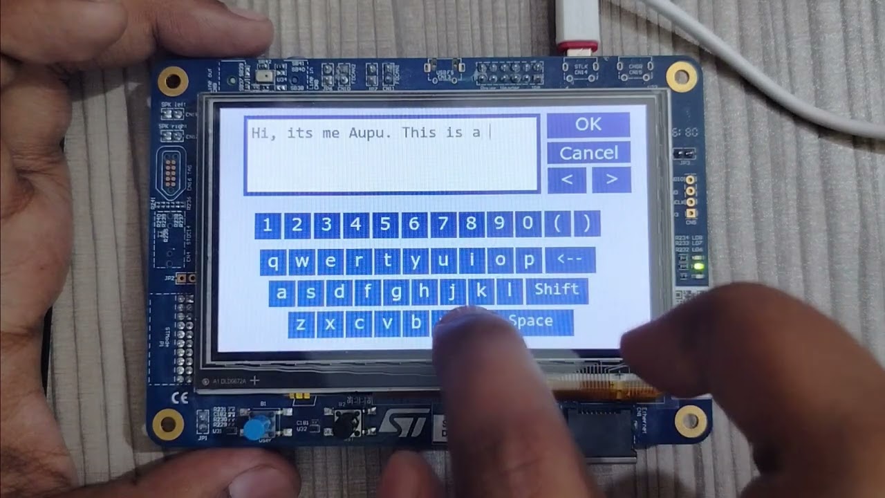Keyboard design for stm32h7 using touchgfx