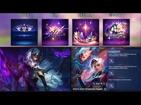 Upcoming Recall Effects | Metro Zero Premium Supply | Julian Free Skin | New Hero Basic Skin #mlbb