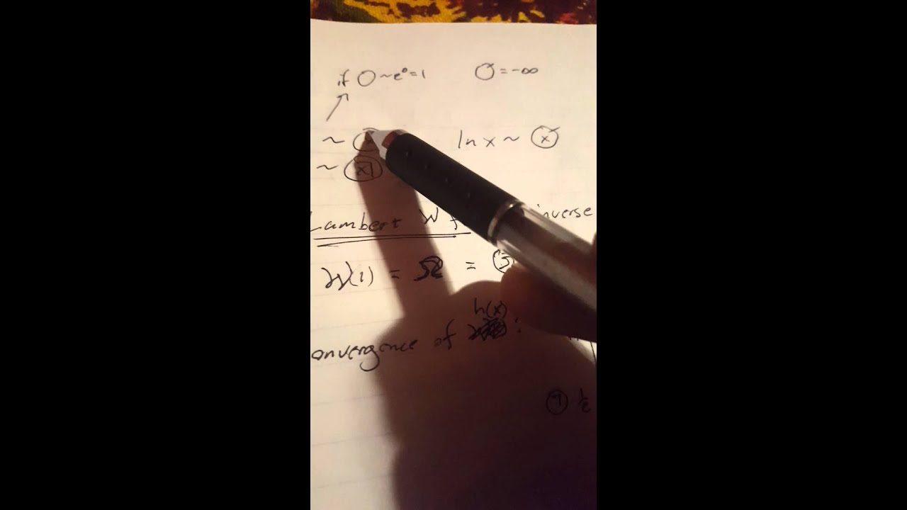 An Exponential form and the Lambert w function