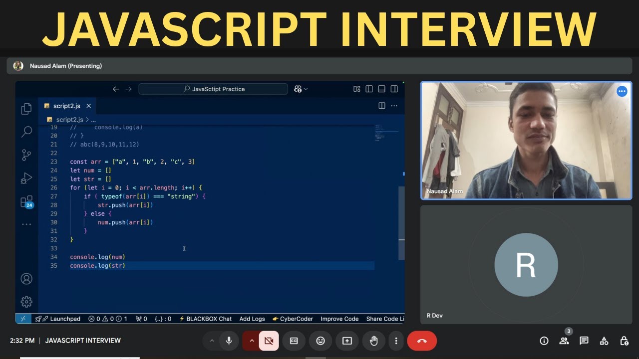 𝐅𝐑𝐄𝐒𝐇𝐄𝐑'𝐒 𝐉𝐚𝐯𝐚𝐬𝐜𝐫𝐢𝐩𝐭 𝐈𝐧𝐭𝐞𝐫𝐯𝐢𝐞𝐰 𝐍𝐨-𝟓