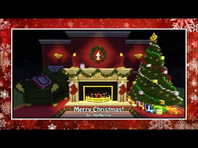 Christmas Fireplace Scene & Christmas Tree Minecraft Map