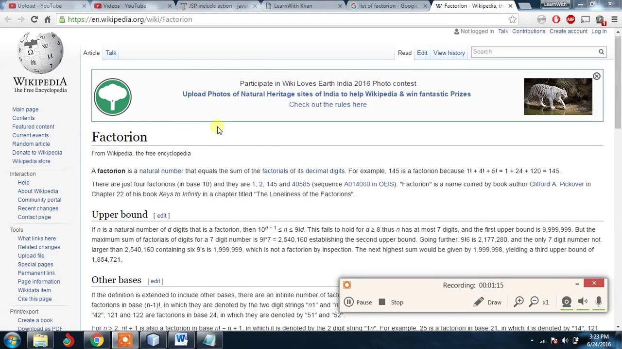 java program to print all the special number till  nth term