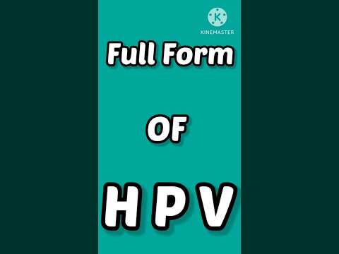 Full Form Of HPV || What is the full form of HPV