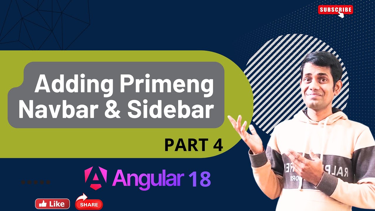 How to Add PrimeNG NavBar and SideBar in Angular: Complete Guide PART 4