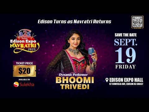 Bhoomi Trivedi Navratri Garba in New Jersey on Sep 19, 2025 at New Jersey Convention and ...