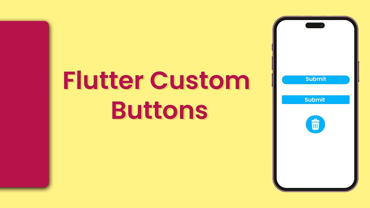 Flutter Custom Button | Flutter Tutorial Create Custom Button | Flutter Different Type of Buttons