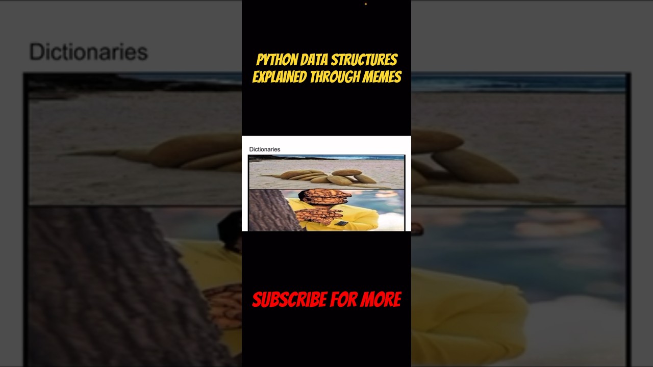 Python Data Structures: Explained Through Dank Memes #python #shorts