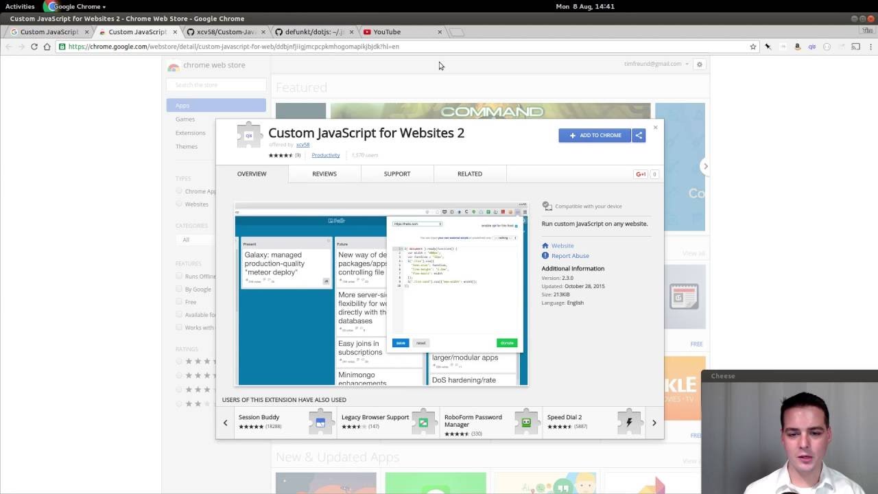 Custom Javascript for Websites 2 + Youtube