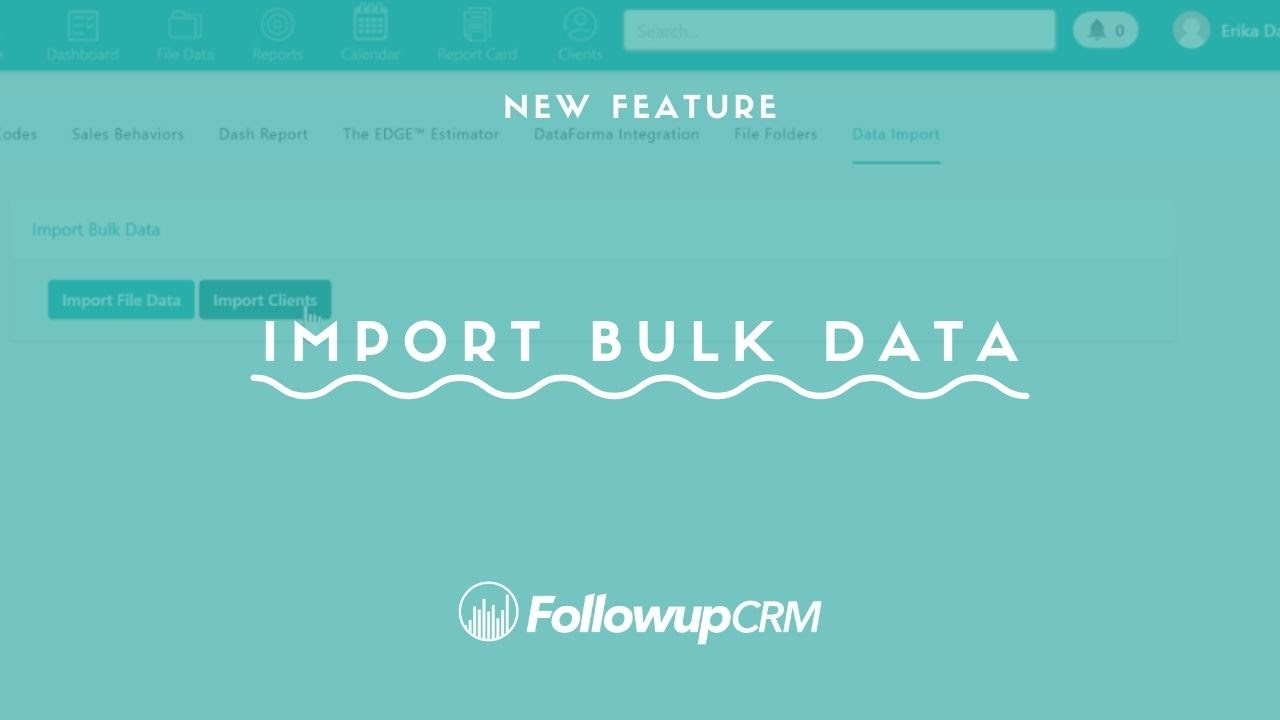Import Bulk Data Feature