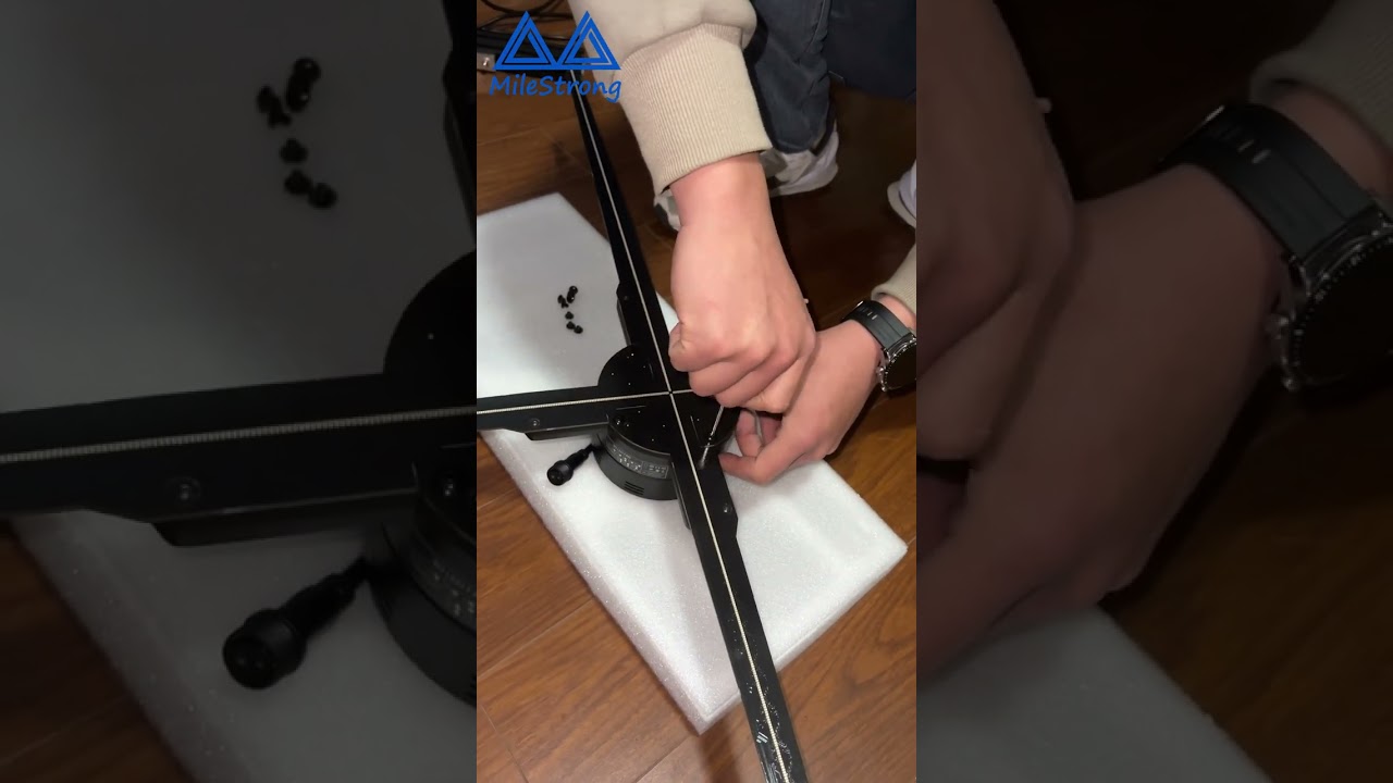 3D Holographic Fan Display Unboxing Process