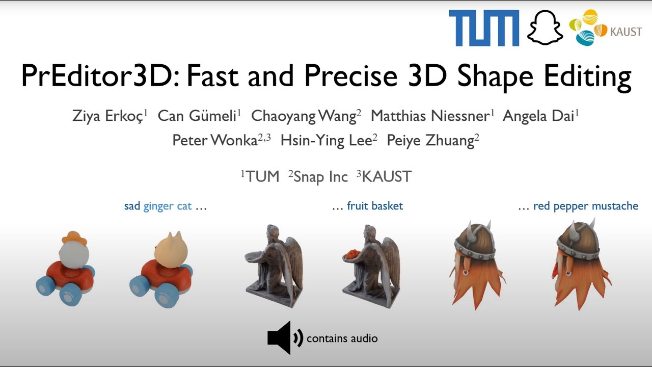 PrEditor3D: Fast and Precise 3D Shape Editing