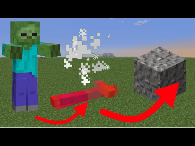 Zombies Drop Gravel ¦ BEHAVIOR PACK Minecraft Data Pack