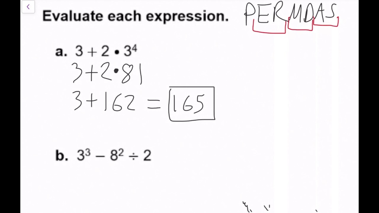 Exponent Basics and Order of Operations (8.1 Big Ideas Math - 8th Grade)