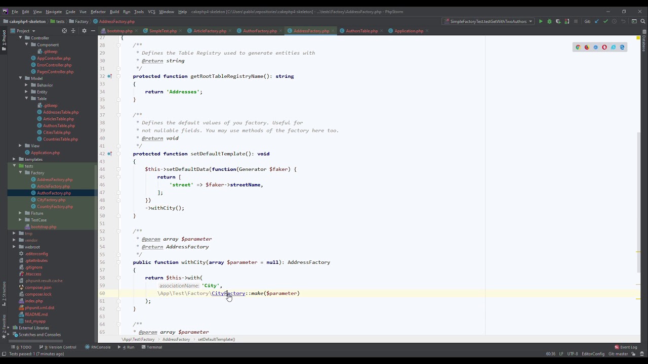 CakePHP Fixture Factories: a simple example