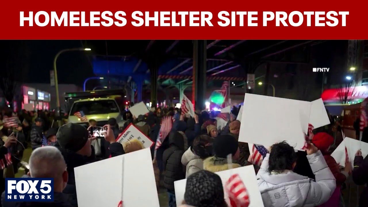 Hundreds protest NYC homeless shelter site