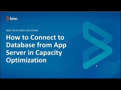 BMC TrueSight Capacity Optimization (TSCO) - How to connect to Database from Application Server