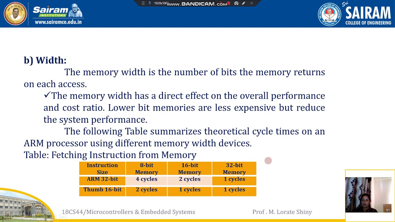 Lecture video 18CS44 module1 Embedded System Hardware Lorate Shiny