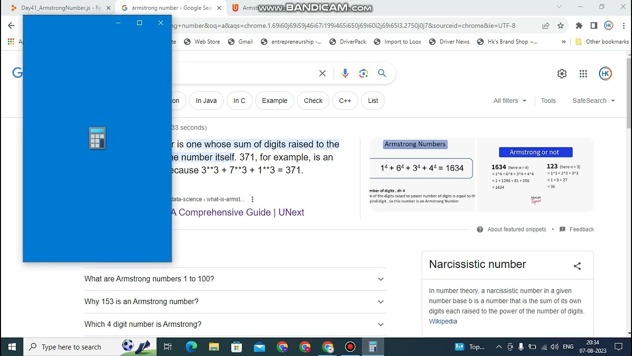 #day41 Day41 Armstrong Number or not in JavaScript #100daysofcodechallenge #programming #coding