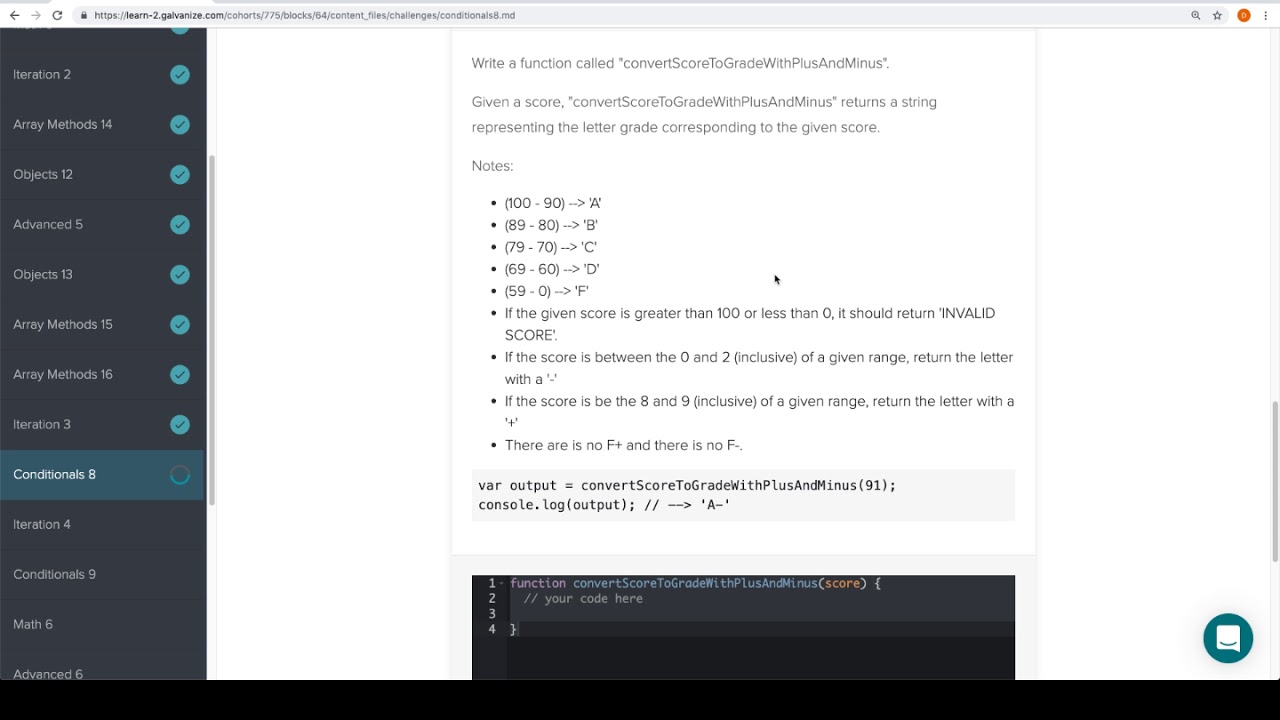 Module 1 - Conditionals 8