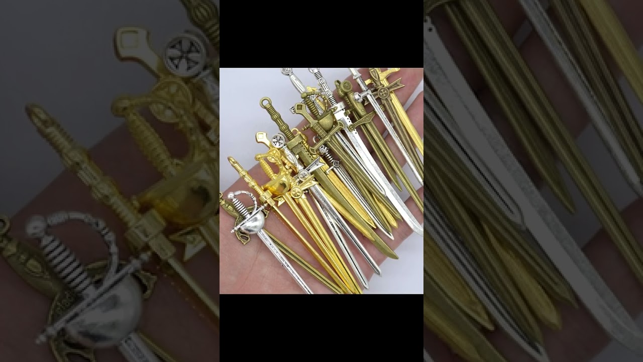 3 Color Mixed Alloy Antique Knight Sword