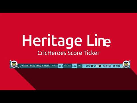 Cricket Live Stream Score Ticker Overlay Templates - CricHeroes