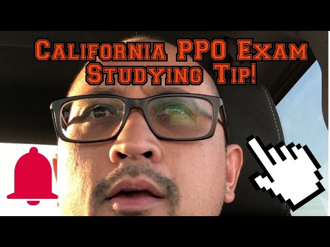 California PPO Exam Studying Tip!