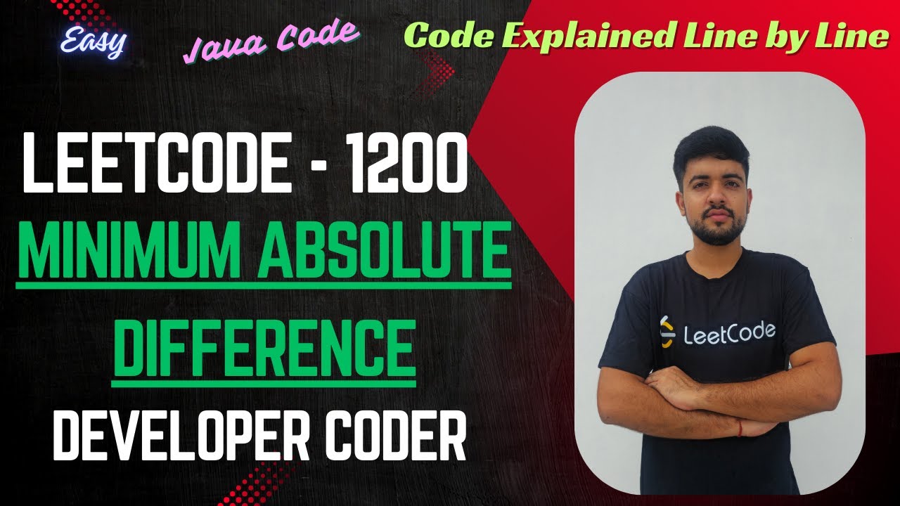 Minimum Absolute Difference | LeetCode 1200 | Sorting | Java Code | Developer Coder
