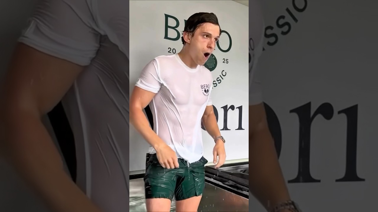 Who knew the cold plunge could look that good? Tom Holland has been working out! Ha