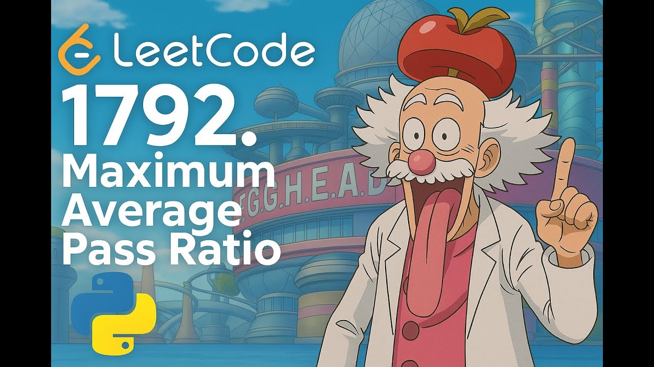 LeetCode 1792 Maximum Average Pass Ratio |  Heap Priority Queue Approach  (Python Tutorial)