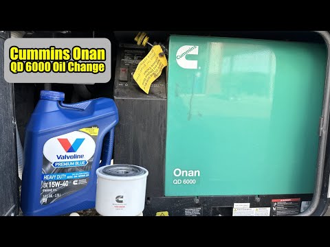Cummins Onan QD 6000 Generator Oil Change (Quiet Diesel RV Series) Thor Super C Omni/ Magnitude