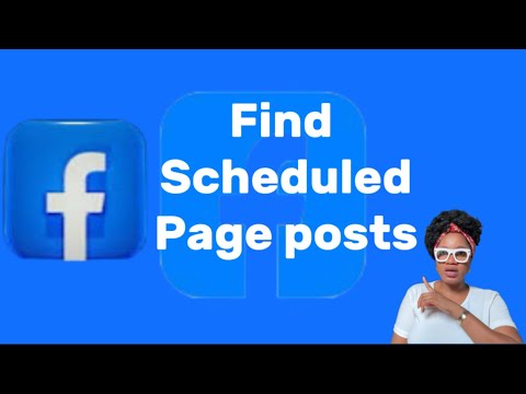 How to see YOUR Scheduled posts on Facebook page.