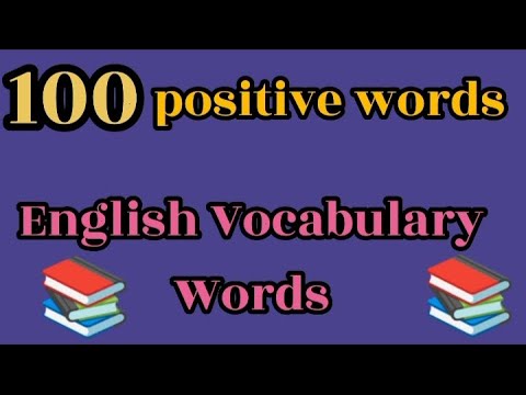 100 POSITIVE WORDS | ENGLISH VOCABULARY WORDS BY RAI TV
