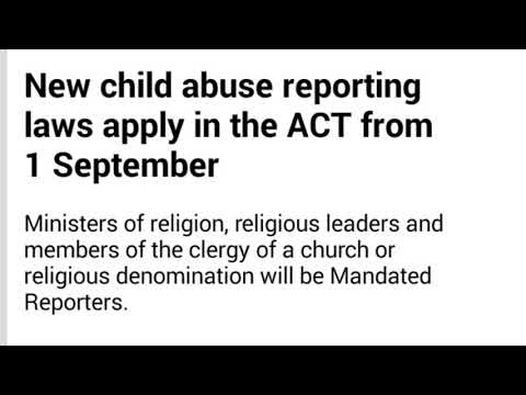 ACT, Australia : CSA mandatory reporting and Jehovah's Witnesses