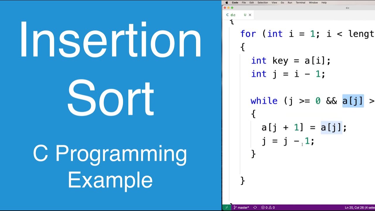 Insertion Sort | C Programming Example