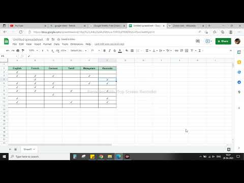 Inserting tick mark in Google Sheet