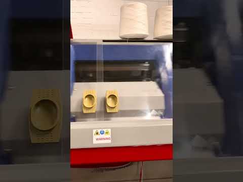 Fully-fashioned beanie production by Canada Knitwear