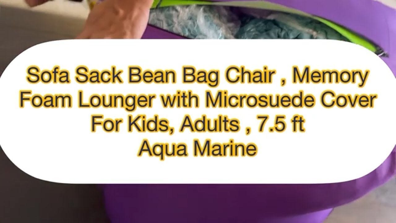 Sofa Sack Bean Bag Chair, Memory Foam Lounger with Microsuede Cover- and what's inside the Bean Bag?